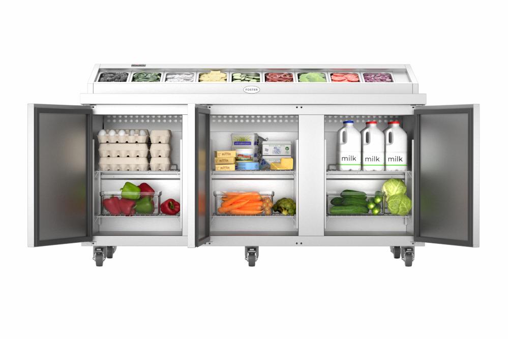 FPS3HR: 420 Ltr Prep Station Refrigerator – 304 Stainless Steel and ...